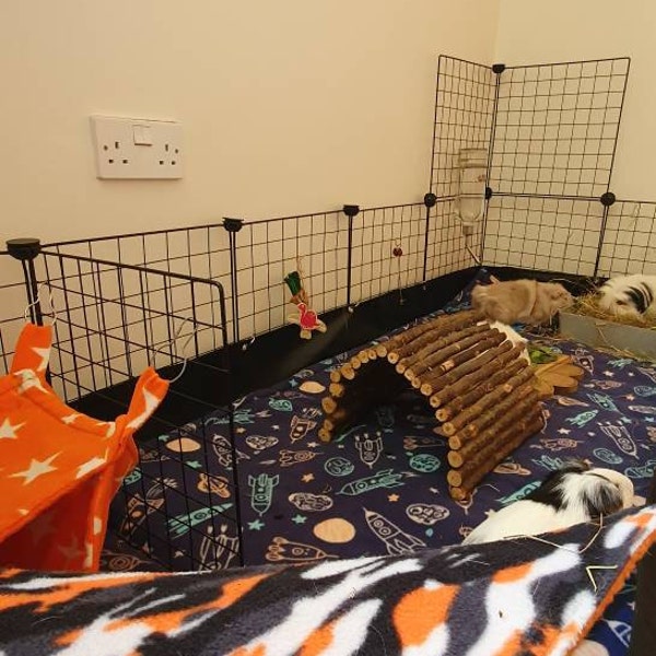 Candc /kavee Cage Size Fleece Cage Liners, Guinea Pig Fleece Cage ...