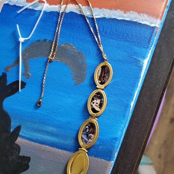 Hand Painted Locket With Photos Mother's Day Family Tree Locket 4 ...