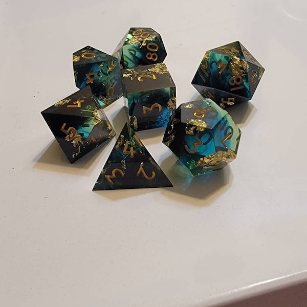 Milk Tea Boba Dice Kawaii Dice, Boba Dice, Handmade Resin Sharp Edge ...