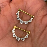 Titanium ASTM F136 Triple Stacked Septum Daith Piercing - Etsy Canada