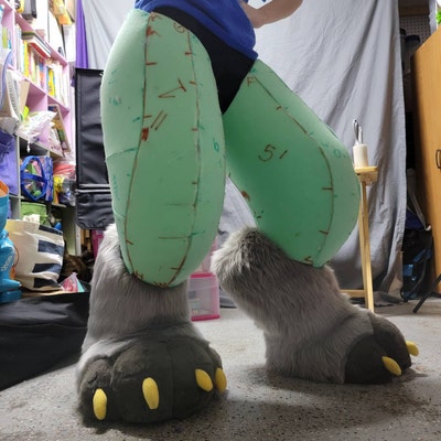 DIGITAL Digitigrade Fursuit Feet Paws Pattern for Fursuits PDF Download ...