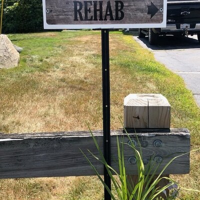 Custom Street Sign Rusty Wood Stone Right or Left Arrow - Etsy