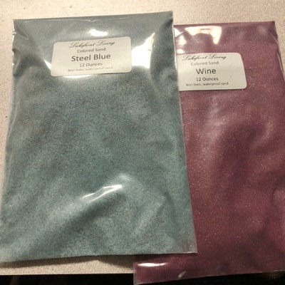 Steel Blue Colored Sand for Wedding Unity Sand Craft Projects, Kids ...