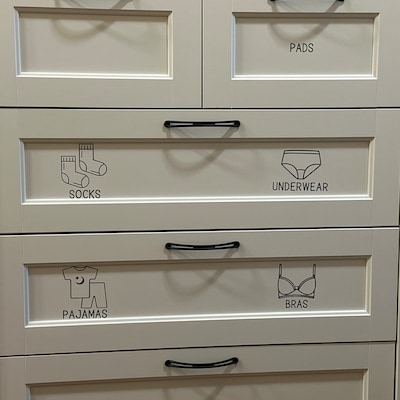 Closet Labels // Master Closet Labels // Closet Organization // Dresser ...