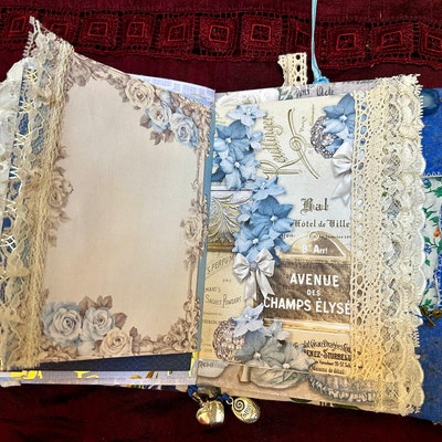Vintage Inspired Lacy Canvas Clutch Journal Bag Planner Bible Study Bag ...