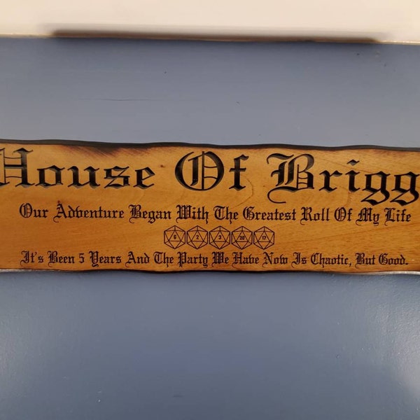 Dungeons and Dragons Wall Sign - Personalized Dnd Tavern Sign - Roll ...