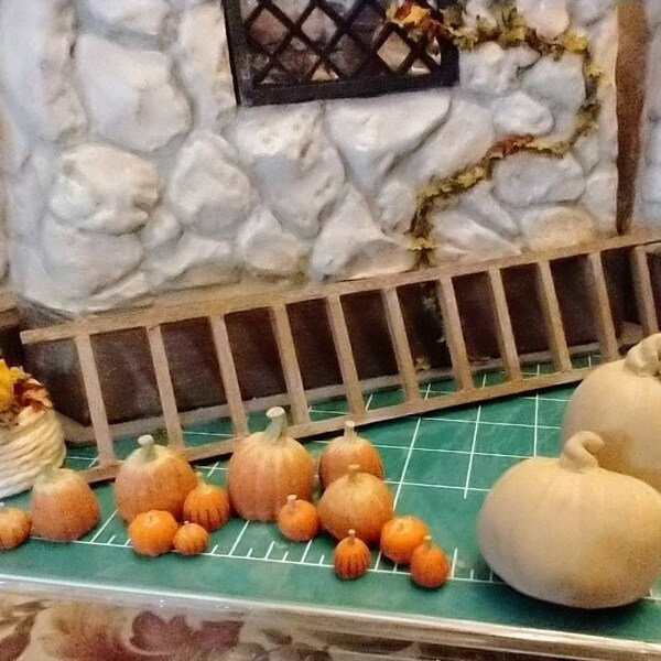 1:24 Scale Pumpkins (assortment of 12) Kit * Dollhouse Miniature * G ...
