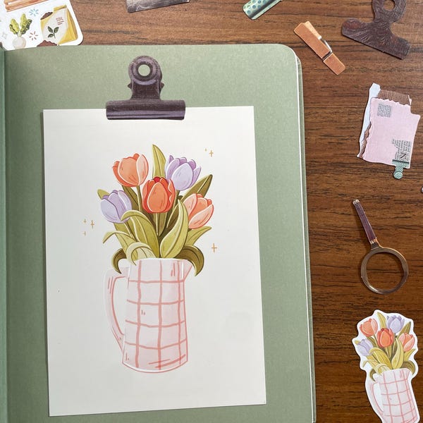 Cute Tiny Cat Sticker, Black Cat Stickers, Planner Stickers, Card ...