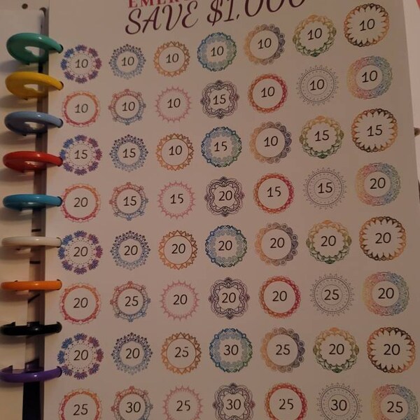 Moving Savings Tracker, A6 Size, Color Track & Save, Moving Savings ...