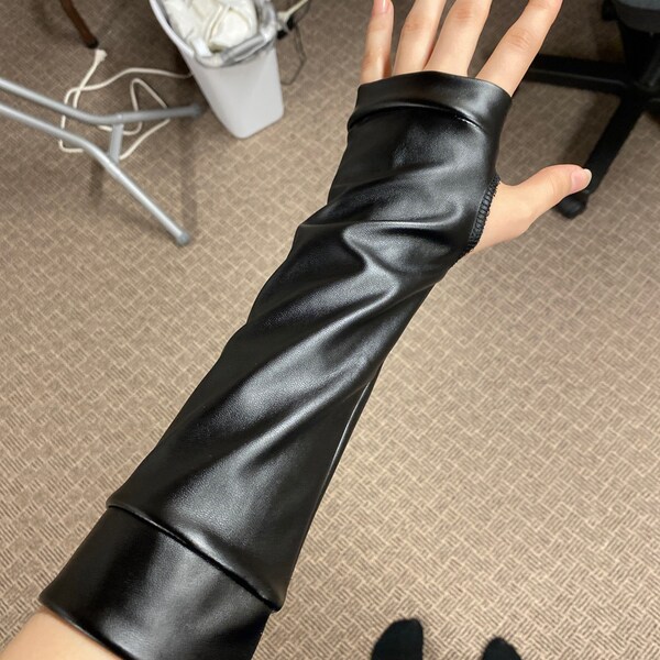 Leather-look Assassin Fingerless Gloves (pair) - Etsy