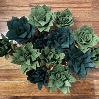 Succulent PATTERN Cutting Template; 5 No-sew Felt or Paper Succulents ...