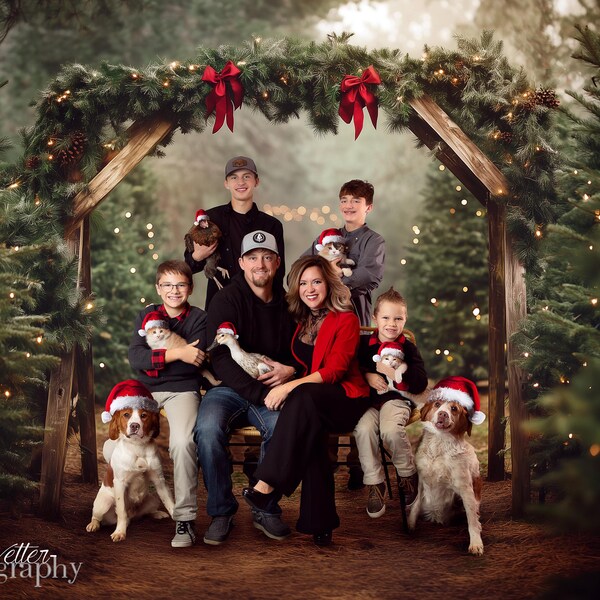Christmas Farm Digital Backdrop, Digital Photography Backdrop, Digital ...