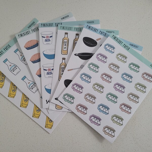 Olive Oil Stickers Food Cooking Recipe Planner Stickers erin Condren ...