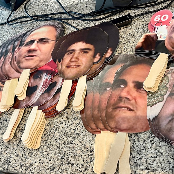 Big Head (set of 6) - Custom Face on a Large Popsicle Stick for ...