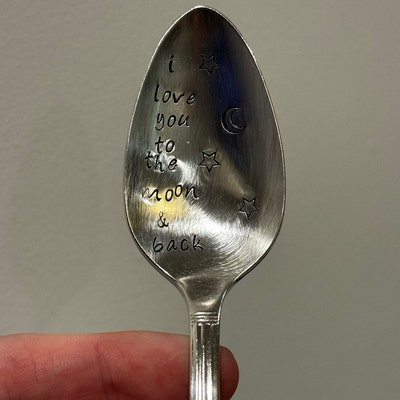 CUSTOM STAMPING Hand Stamped Silverware Vintage Spoon - Etsy