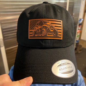 Custom Logo Dad Hats, Company Logo Hat, Leather Patch, Laser Engraved ...