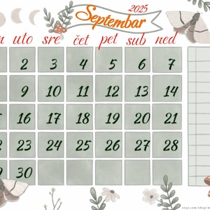 Blue Monthly Calendar | Undated, Printable Aesthetic Cute Stationery ...