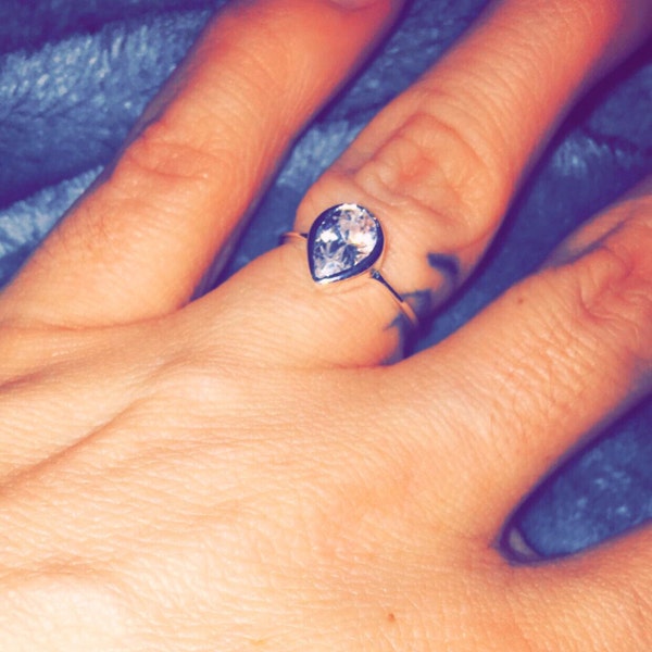 Tear Drop Ring | Ring for Women | Sterling Silver Ring | Dainty Ring ...
