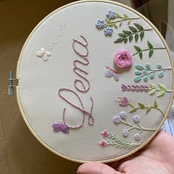 Embroidery PDF Pattern, Hand Embroidery, Floral Embroidery Hoop ...