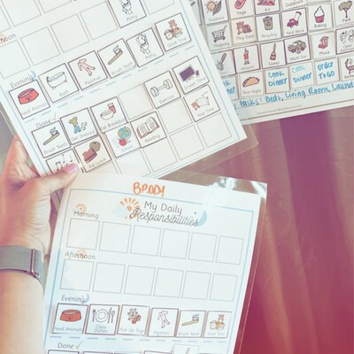 Weekly Kids Calendar, Printable Visual Schedule, Perpetual Calendar ...