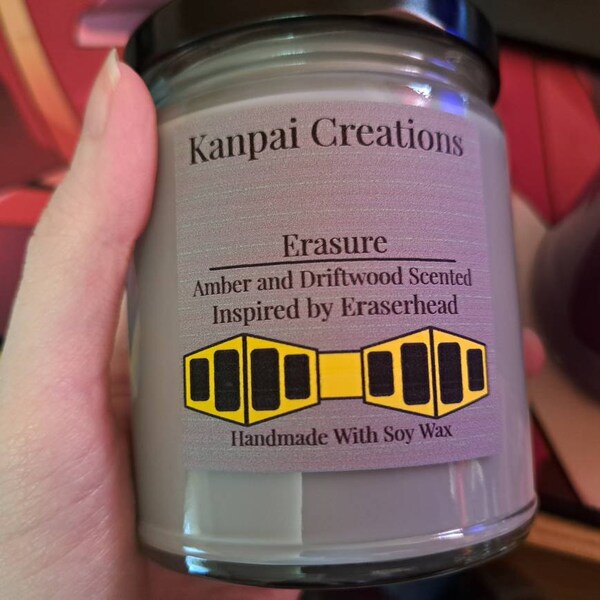 Erasure, Driftwood and Amber Scented, Anime Candle - Etsy