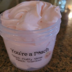 Peach Scented Fluffy Slime Fluffy Slime Scented Slime Fruit Scented ...
