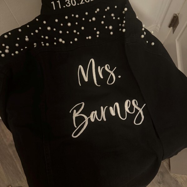 Embroidered Bride Denim Jacket, Bride Jean Jacket, Future Mrs Jacket ...