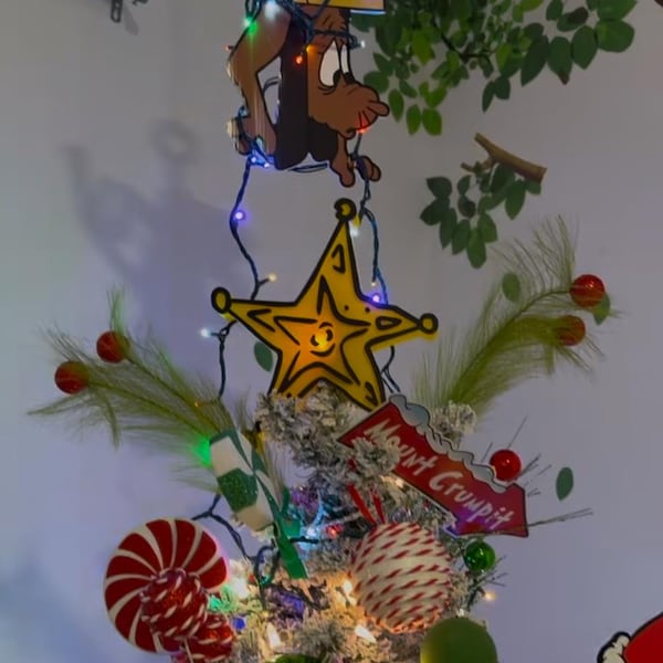 3D Printed Grinch Star Christmas Tree Topper - the Original - Etsy