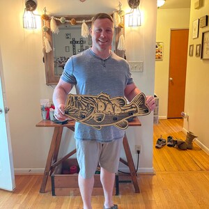 Personalized Solid Wood Tuna Fishing Rod Holder - Etsy