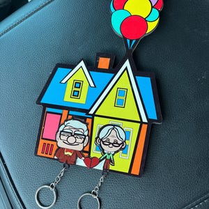 High Quality Handmade Wooden UP Keychain, UP Cartoon Keychain, Husband ...