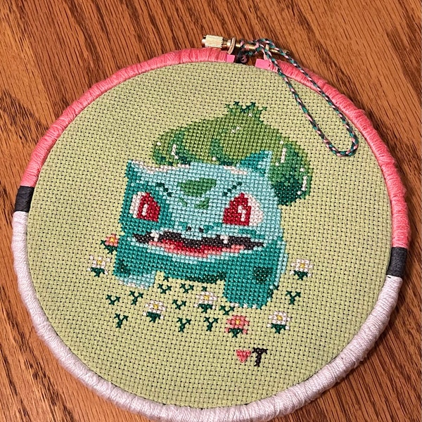 Bulbasaur Cross Stitch Kit, Starter Pokémon Bulbasaur DIY Hobby Kit ...