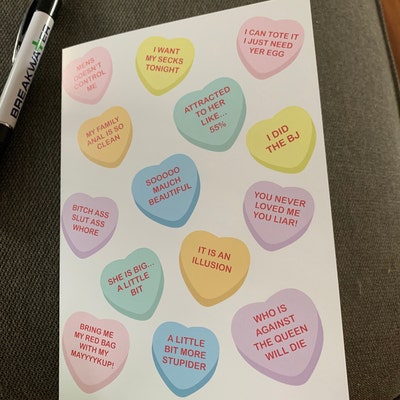 90DF Quotes Conversation Hearts Birthday Card 90 Day - Etsy
