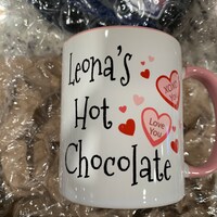 Personalized Candy Hearts Valentines Hot Chocolate Mug for Kids Custom ...