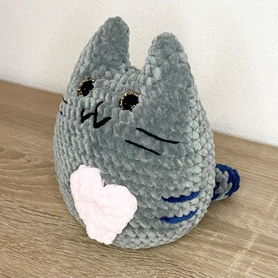 Crochet Cat With Heart Pattern Amigurumi Animal PDF - Etsy