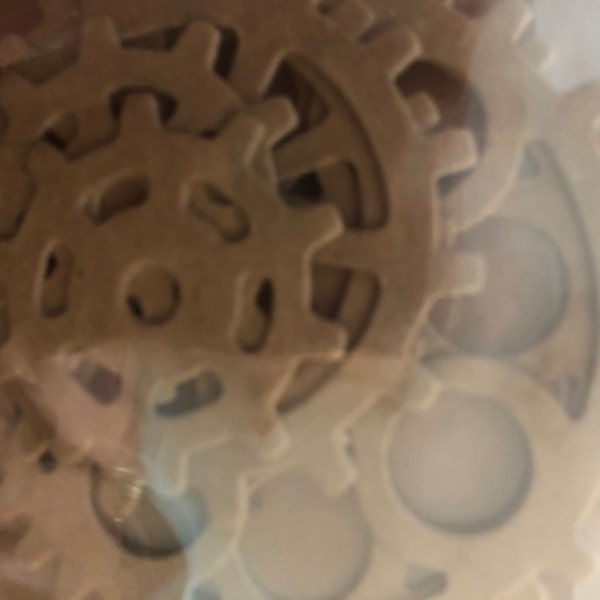6 Cogs Gear Die Cuts in 3 Sizes - Choice of Paper or Chipboard ...