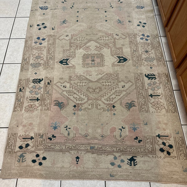 6x9 Oushak Rug Bedroom Rug Vintage Handmade Rug Decorative Rug Antique ...