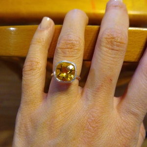 Aqua Marine Quartz Ring Sterling Silver Ring Handmade Ring | Etsy