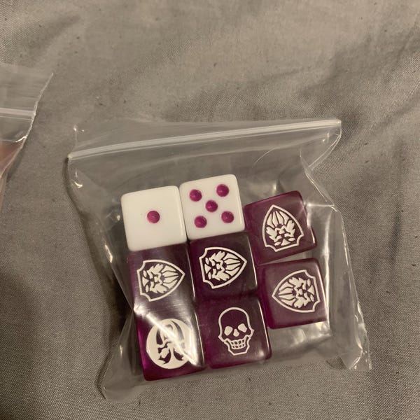 Combat Dice - for Use With Heroquest - Set of 8 - Transparent - Etsy