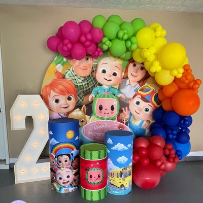 Cartoon Animals Word Party Backdrop,custom Kids Birthday Party Banner ...