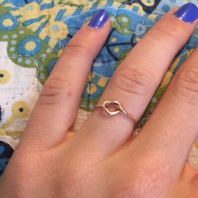 Heart Knot Ring, Gold Knot Ring, Gold Heart Ring, Love Knot Ring, Gold ...
