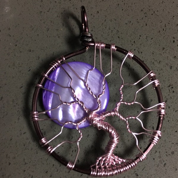 CUSTOM Tree of Life Pendant Full Moon YOUR CHOICE Made to Order Tree of ...