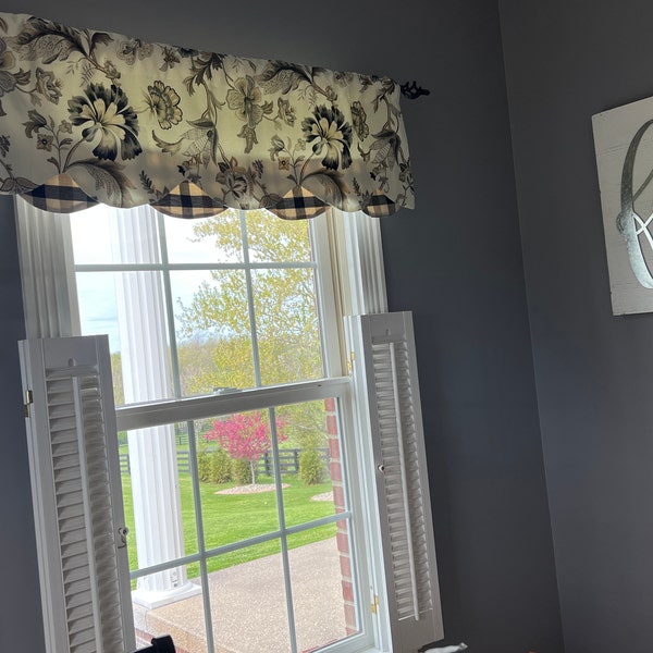 Queensland Shaped Valance With Corded Bottom - Etsy