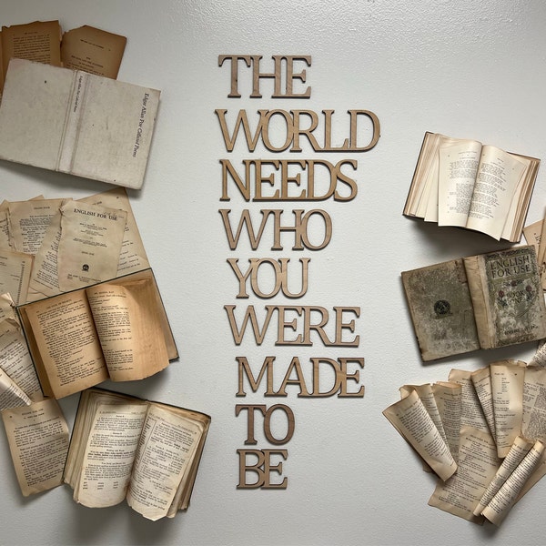 The World Needs Wooden Wall Art, Inspirational Wall Decor - Etsy