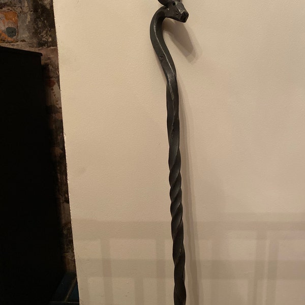 Rabbit Fire Poker / Hand Forged Hare Head / Blacksmith Fire Pit Tool ...