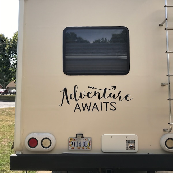 Adventure Awaits Rv Decal, Custom Camper Decal - Etsy