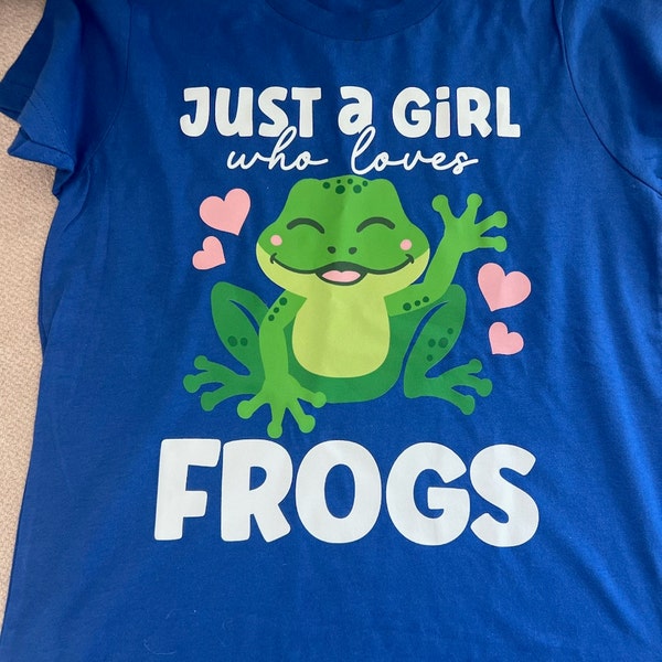 Cute Frog Shirt, Just A Girl Who Loves Frogs Shirt, Frogs Lover Tees ...