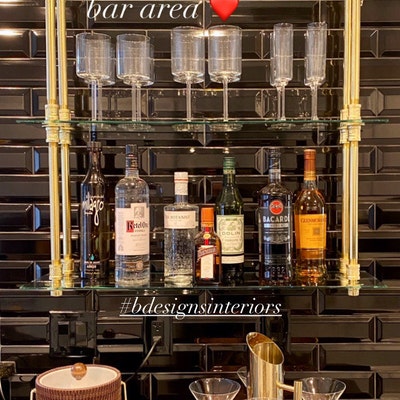 Ceiling-mounted French Bistro Shelves for Bar or Kitchen custom - Etsy