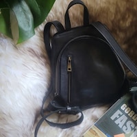 Green Backpack Woman iPad Backpack Small Leather Rucksack - Etsy