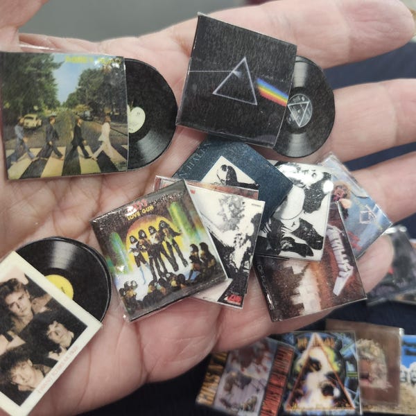 70-80s Rock Legends | PRINTABLE Vinyl Records in 1:6 and 1/12 Scale ...