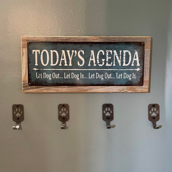 Let Dog Out, Let Dog in Metal Sign; Wall Decor for Home and Office - Etsy